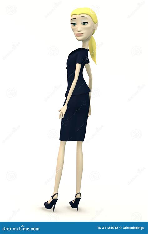 Mulher De Negócios Dos Desenhos Animados Sexy Ilustração Stock