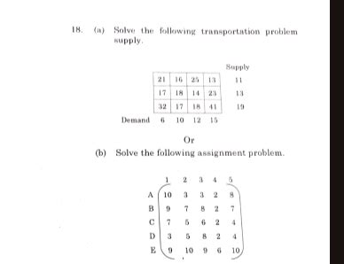 Ii Solve The Following Transportation Studyx