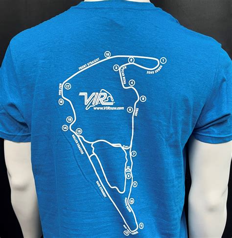 Vir Logo Track Map Tee Antique Sapphire Tmi Racing Products Llc