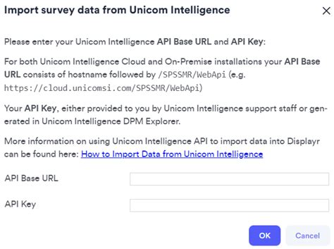 how to import data from unicom intelligence displayr help