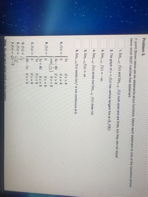 solved problem 3 1 point shown below are six statements