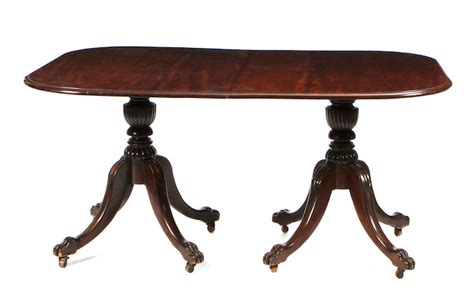 Bonhams A Late Regency Mahogany Twin Pedestal Dining Table