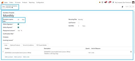 How To Set Quotation Validity In Odoo 17 Sales