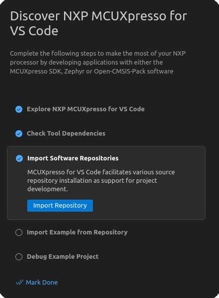 MCUXpresso VSCode Extension Variscite Wiki