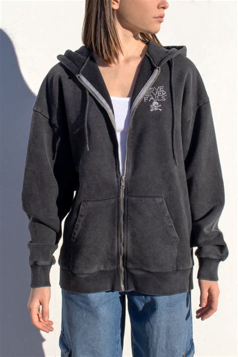 love never fails zip up hoodie collection 2021 subdued
