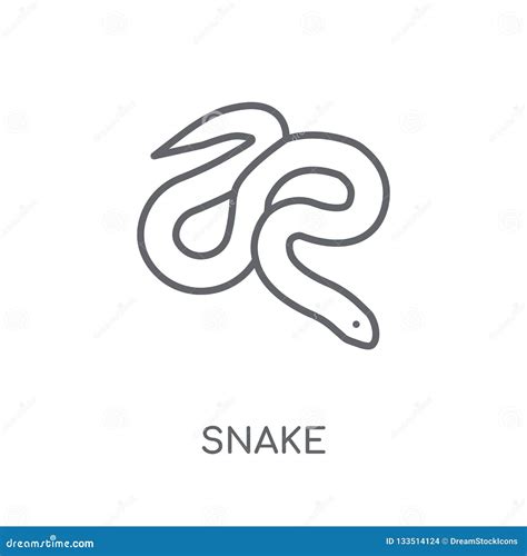Snake Linear Icon Modern Outline Snake Logo Concept On White Ba Stock