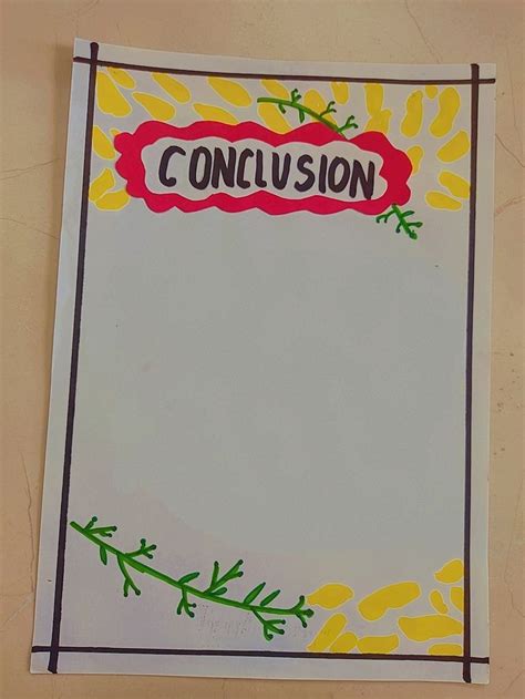 Conclusion Page Design For Project In 2024 Page Design Projects Design