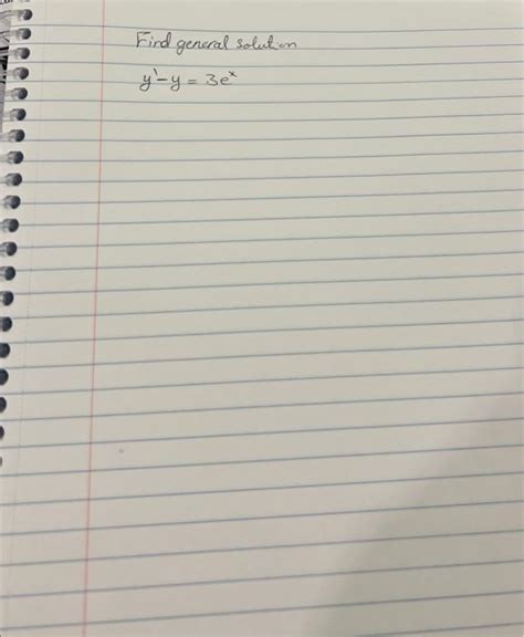 Solved Find General Solution Y′−y3ex