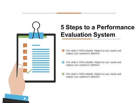 5 Steps To A Performance Evaluation System Ppt Visual Aids Infographic