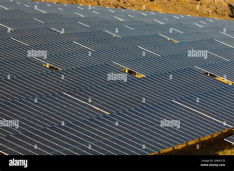 Photovoltaik Oder PV Paneele Von Solarkraftwerk Hintergrundfoto Der