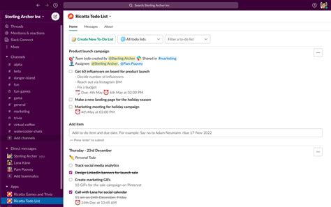 Slack Todo List App For Managing To Dos Reminders