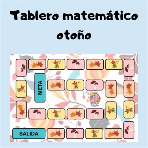Tablero matemático otoño Aula en Juego