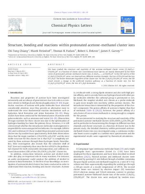 Pdf Structure Bonding And Reactions Within Protonated Acetone Methanol Cluster Ions