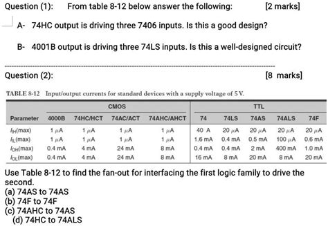 solved question 1 from table 8 12 below answer the following [2