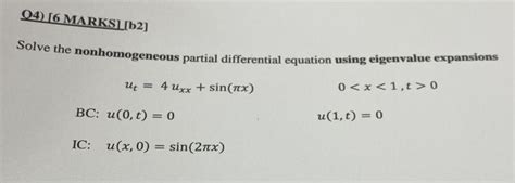 Solve The Nonhomogeneous Partial Differential