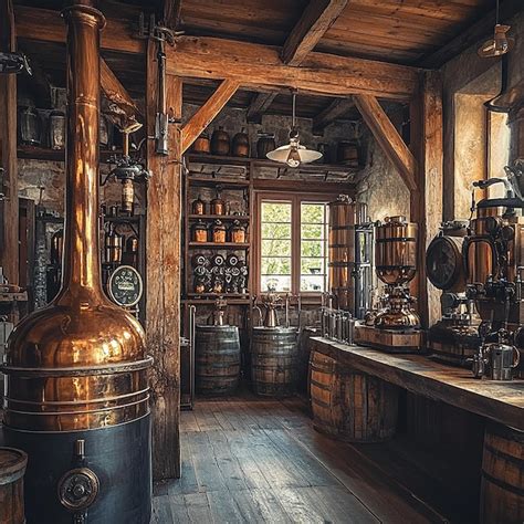 Elegant Display Of Liqueur Bottles Premium Ai Generated Image