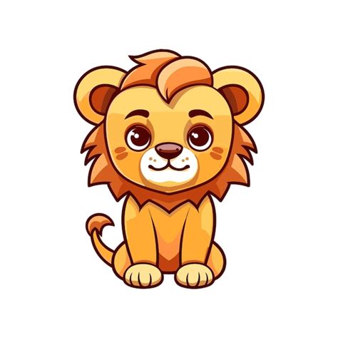 Premium Vector Vector Cute Lion Standing Cartoon Vector Icon
