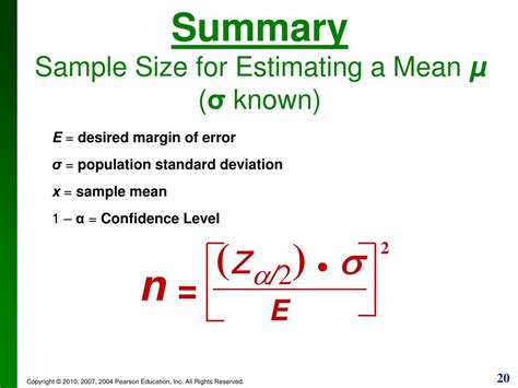 Ppt Section 73 Estimating A Population Mean µ σ Known Powerpoint Presentation Id4106907