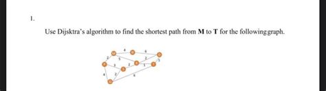 Solved Use Dijsktra S Algorithm To Find The Shortest Path Chegg