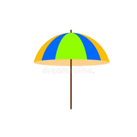Beach Umbrella Color Design Summer Accessory For Sun Protection Stock