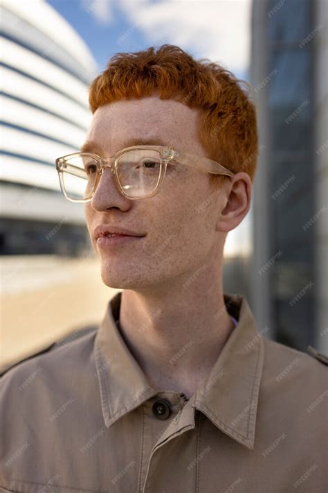 Free Photo Side View Man Wearing Glasses