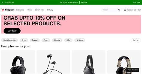 E Commerce Codesandbox