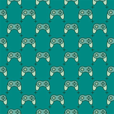 Pc Gamepad Vector Wireless Game Controller Green Creative Seamless