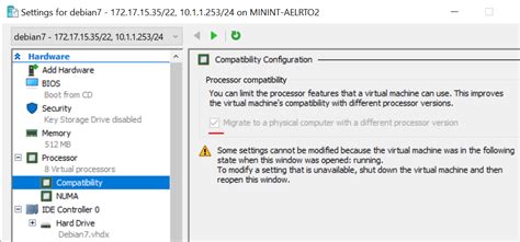 error importing hyper v vm the virtual machine is using processor