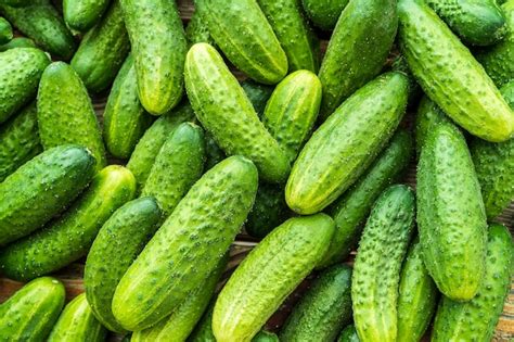 Premium Photo Fresh Green Organic Cucumber Layout