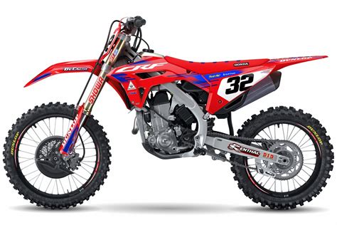 Honda Crf450 Redgrey 232 Semi Custom Complete Graphics Kit
