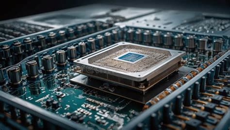 New Generation Computer Board With A Shiny Silver Powerful Multi Core