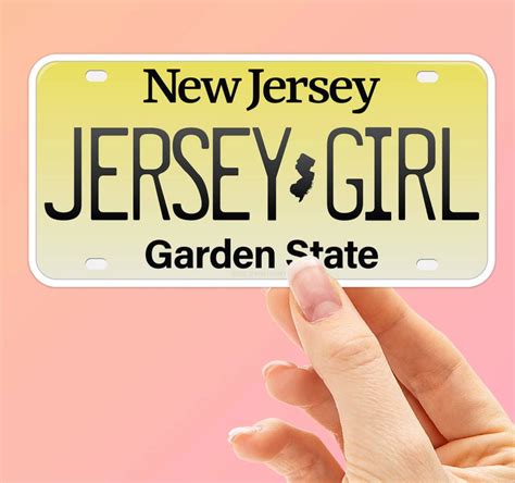 Jersey Girl License Plate Sticker Jersey4sure