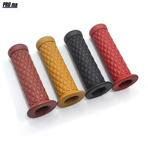 22mm Motorcycle Hand Grips Handle Rubber Bar Gel Grip Orange Modified