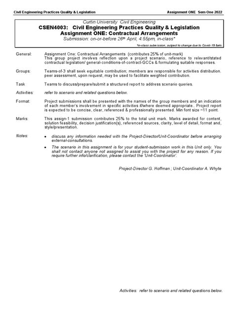 2022 Assignment One Cepql 2022 Pdf Consultant Business