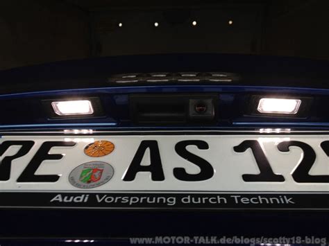Img 0325 LED Kennzeichen Beleuchtung Org Audi A5 A4 A7 A8 Q3 TT