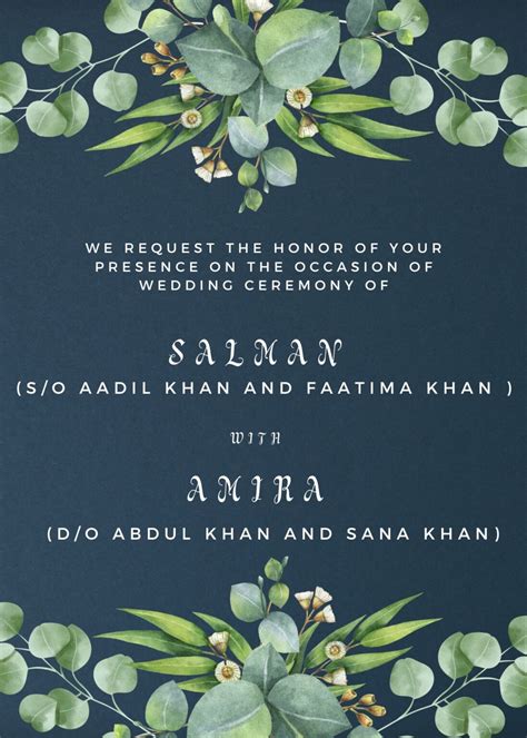Muslim Wedding Card Spectacular 4 Pages Shaadi Vibes