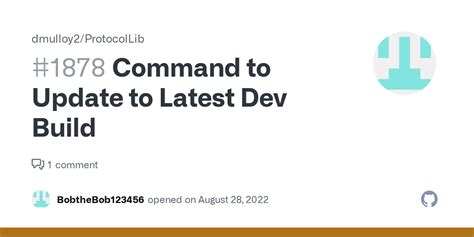 Command To Update To Latest Dev Build · Issue 1878 · Dmulloy2