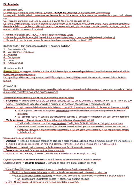 Schemi E Riassunti Diritto Privato 1 Schemi E Mappe Concettuali Di