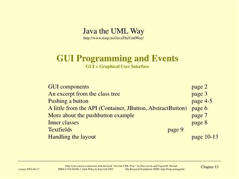 Ppt Java Gui Programming Events Guide Powerpoint Presentation Free