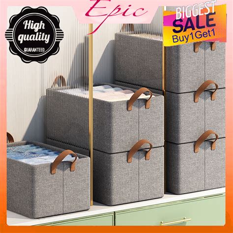 Foldable Large Clothes Storage Box Wardrobe Closet Drawer Storage
