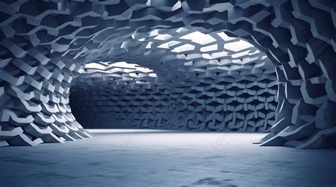 미래지향적인 기하학적 패턴 배경은 3d 렌더링에서 콘크리트 인테리어를 향상시킵니다 테리 배경 빈 벽 배경 콘크리트