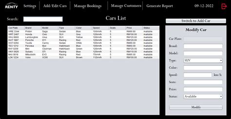 Github Wong Hjjava Car Rental System Car Rental System With Gui