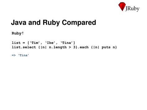 ppt jruby bringing ruby to the jvm™ powerpoint presentation free
