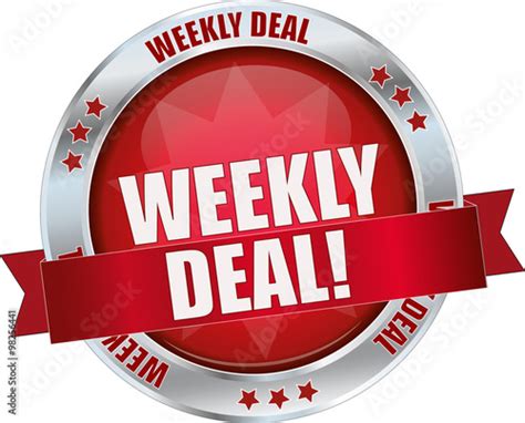 WEEKLY DEAL Realistic Modern Round Glossy 3D Vector Eps10 Button