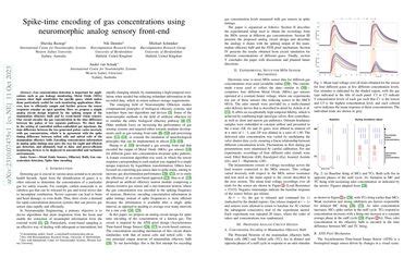 Spike Time Encoding Of Gas Concentrations Using Neuromorphic Analog