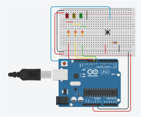 How To Make A Working Traffic Light With An Auduino Board 5 Steps