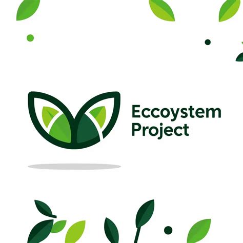 Logo Design For Ecosystem Project Sustainable Growth With Plant Symbol