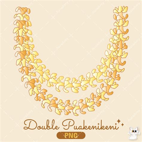 Double Puakenikeni Lei Tropical Flower Cut File Lei Digital Download