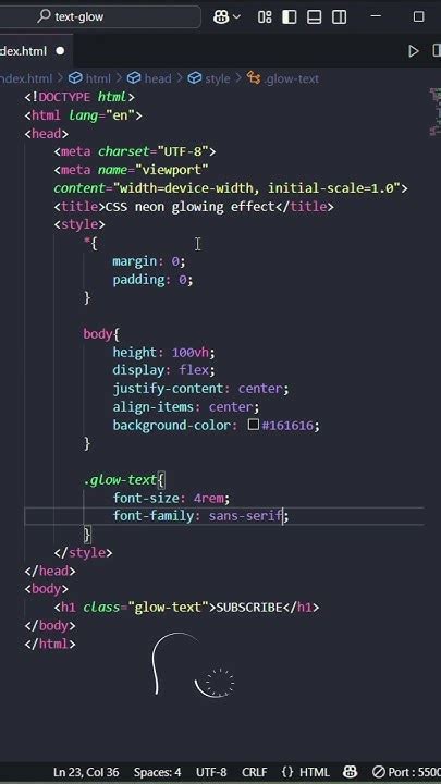 neon text animation no javascript needed shorts coding