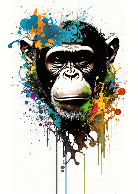 Monkey I Poster By Jerhus Displate